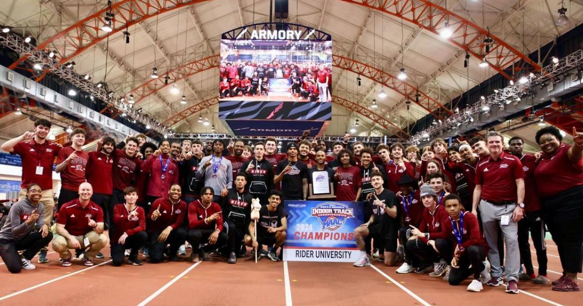 Men's track and field wins 2024 MAAC Indoor Championship | Rider University