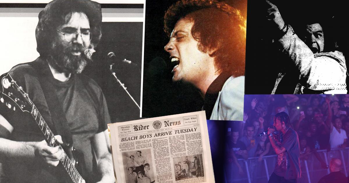 You will be shocked to learn who has performed at Rider over the years ...